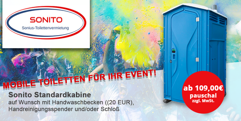 Sonito Mobiltoilette inklusive Handwaschbecken | Ideal für Events ...