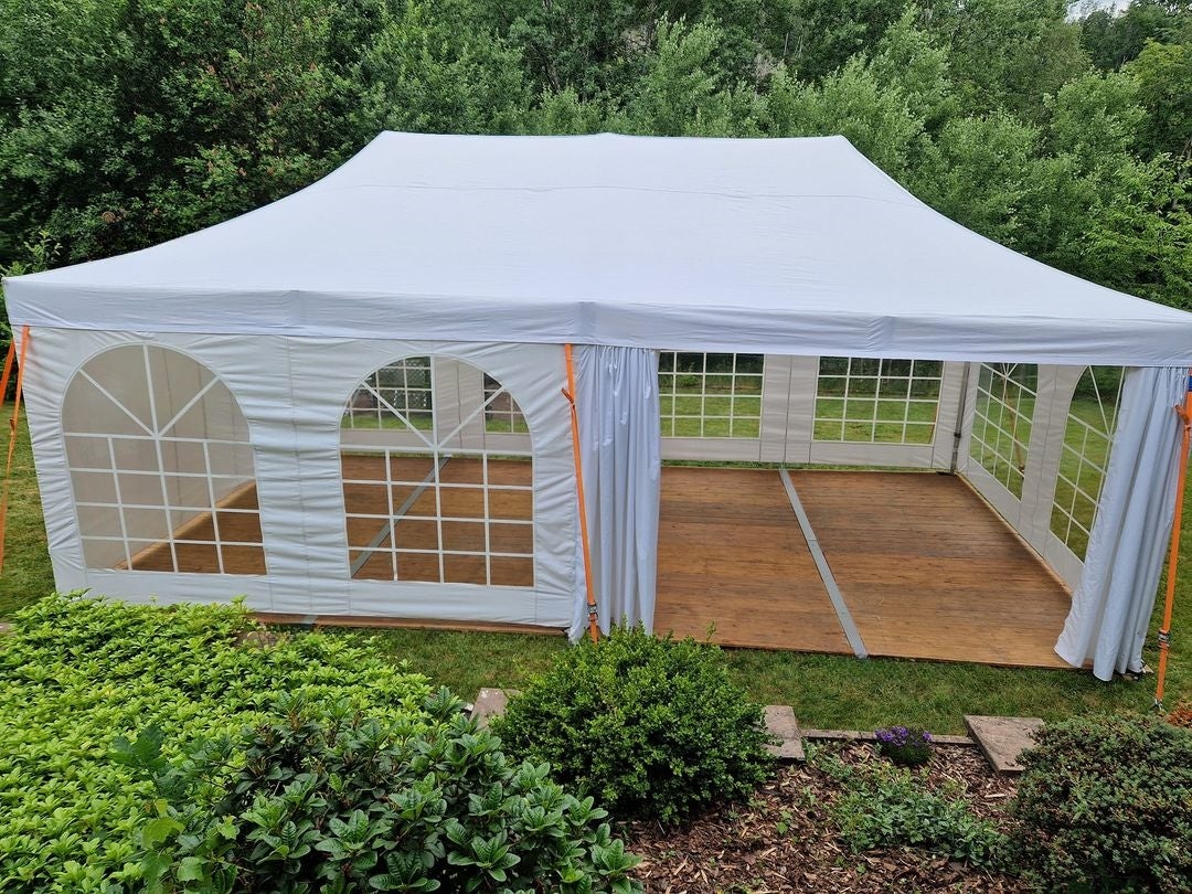 PARTYZELT / EVENT PAVILLON ZELTE 4 X 8 M FÜR 48 PERSONEN MIETEN INKL ...